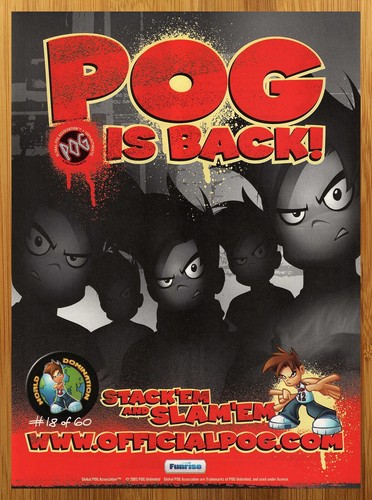 2005 POG Game Vintage Print Ad/Poster Pogs Milk Caps Official Toy Promo ...