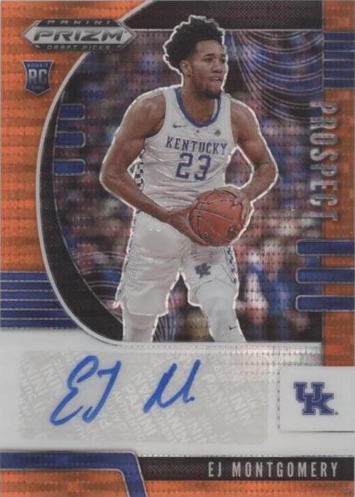 2020-21 Panini Prizm Draft Picks - Prospect Autographs EJ Montgomery #PA-EJ Orange Pulsar Prizm ...