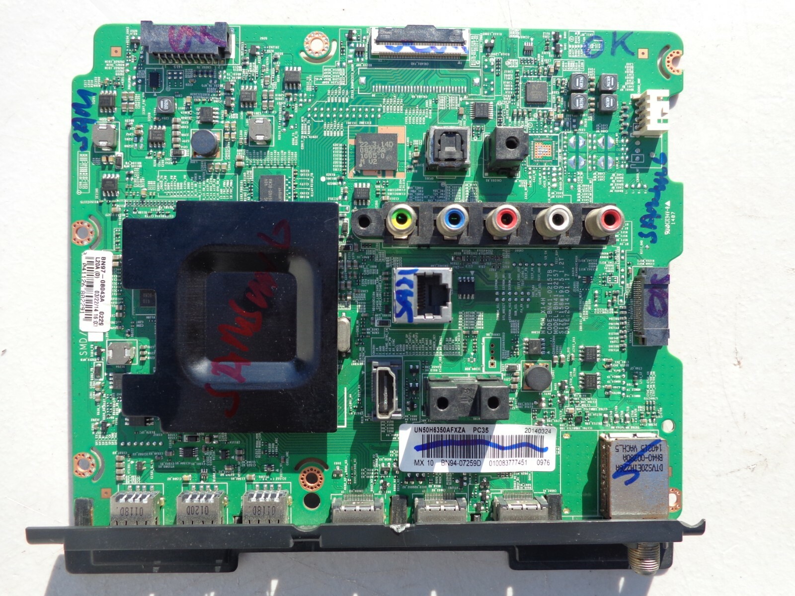 SAMSUNG TV MAIN BOARD MOTHERBOARD PART# BN97-08043A OR BN94-07259D | eBay