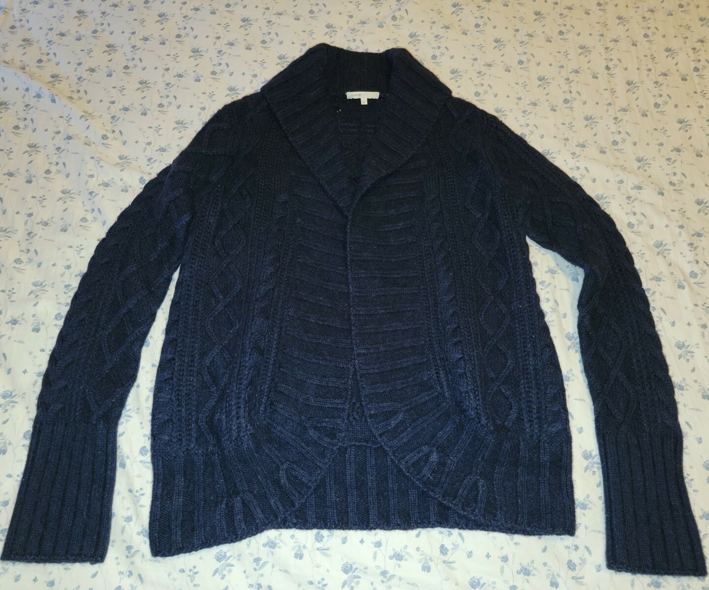 VINCE Navy Alpaca Wool Nylon Cardigan Sweater Womens… - Gem
