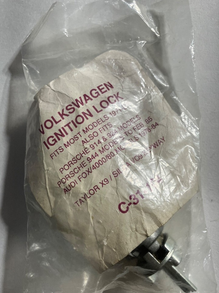 NOS VW Volkswagen Ignition Lock Cylinder 2 Keys + Porsche 914 924 944 ...