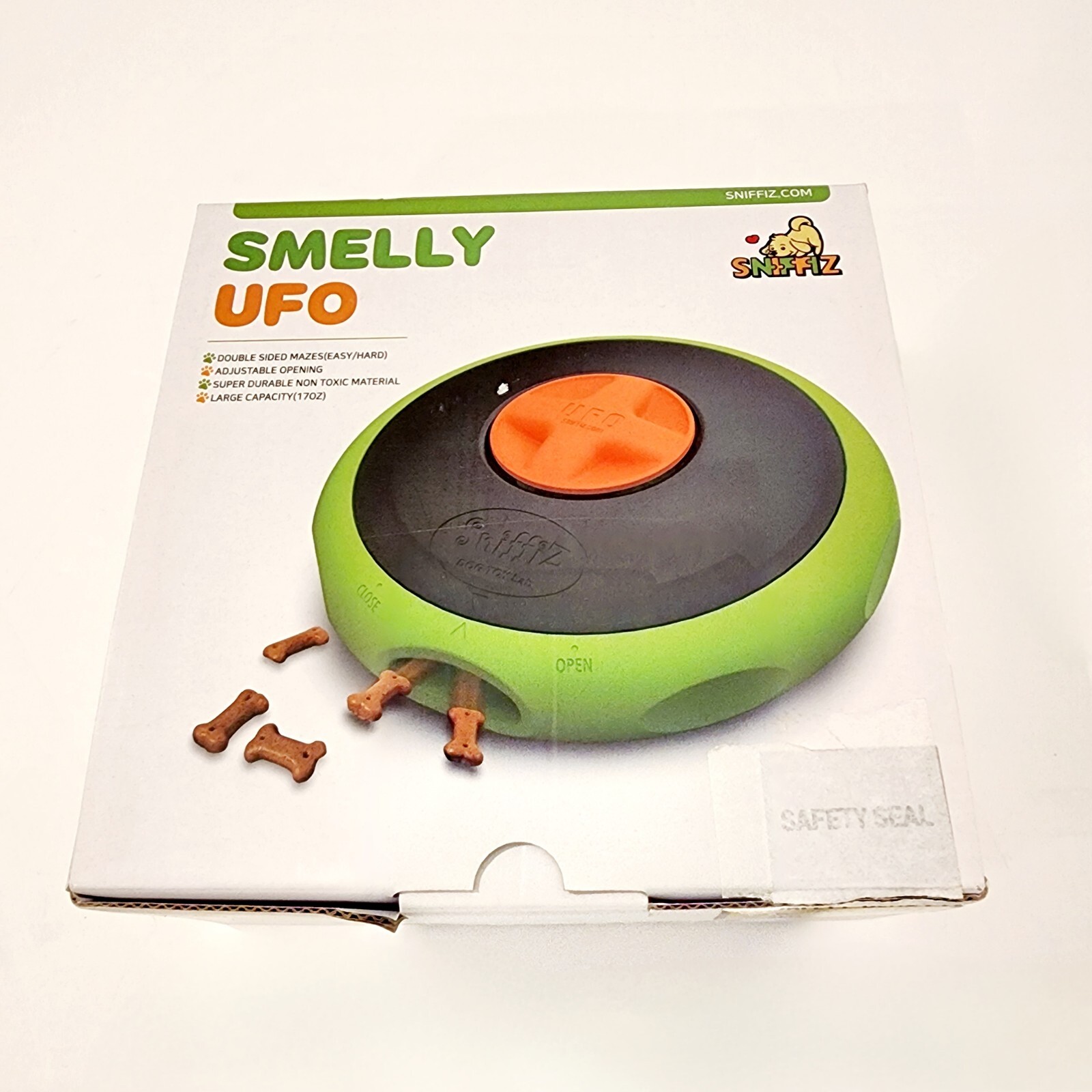Smelly UFO PET SLOW FEEDER Interactive Treat Dispensing Puzzle Dog Toy ...