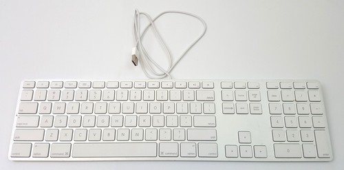 Apple A1243 USB Wired Keyboard Aluminum Slim with Numeric KeyPad ...