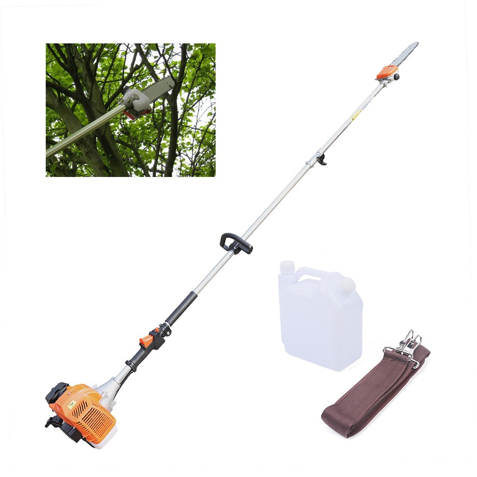 52CC 2 Stroke Chainsaw Pole Saw Pruner Pruning Saw Gas Powered Tree ...
