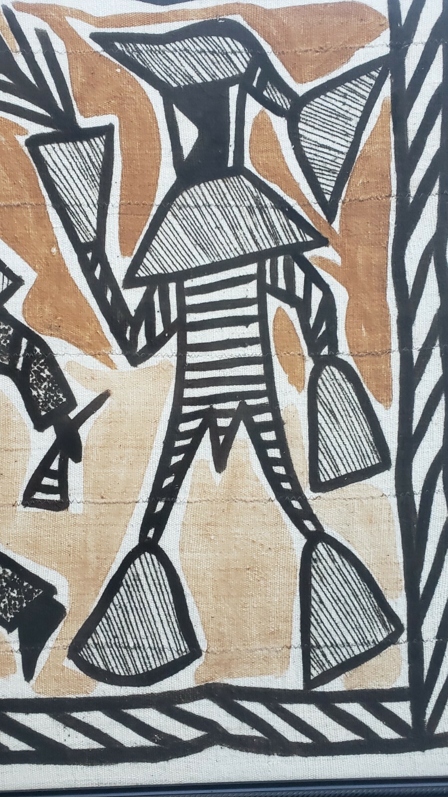 Vintage Framed African Textile Art Korhogo Mud Cloth Senufo Tapestry ...