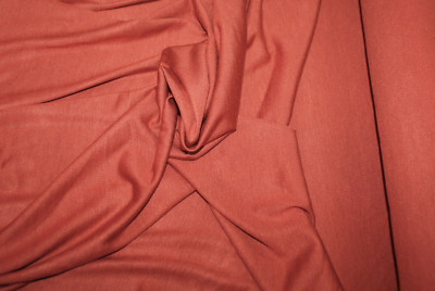 2m Lot - DESERT RED Fine Rib Cotton Rayon Knit Fabric w Stretch, 150cm ...
