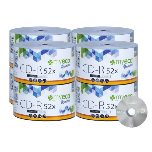 400 Pack MyEco CD-R CDR 52X 700MB 80Min Economy Logo Blank Recordable ...