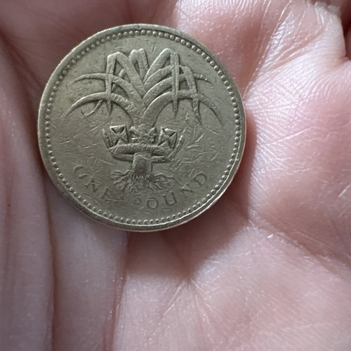 1985,One Pound Coin (Welsh design) Leek in Royal Diadem. VERY GOOD ...