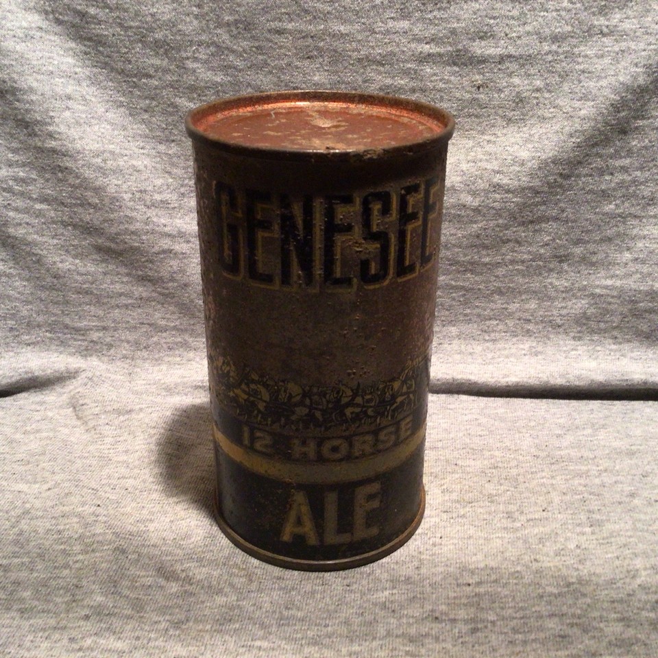 Genesee 12 Horse Ale, OI, IRTP flat top beer can, USBC# 68/17, 1938/42 ...