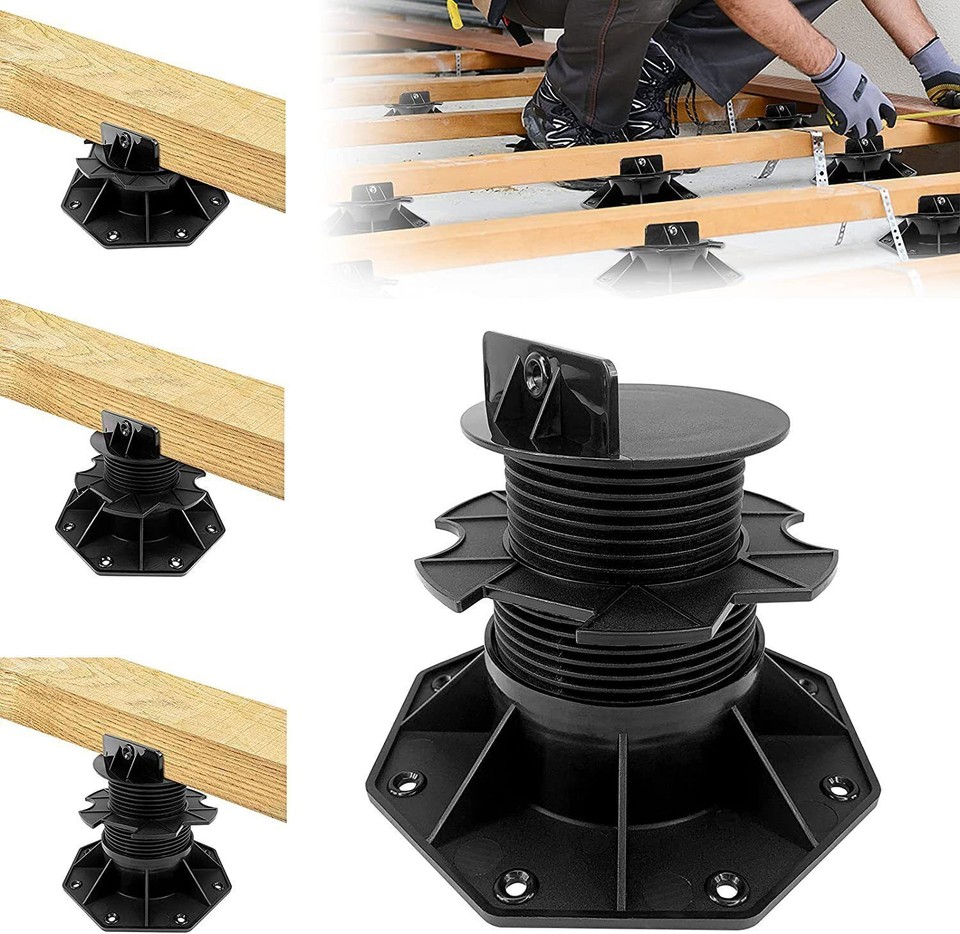10X Adjustable Decking Pedestal Riser Bearing Support 30-60mm | eBay