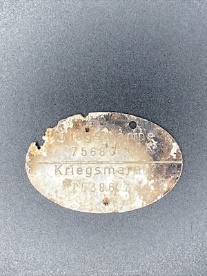 WW2 Original German ID Dog Tag rare relic Kriegsmarine | eBay