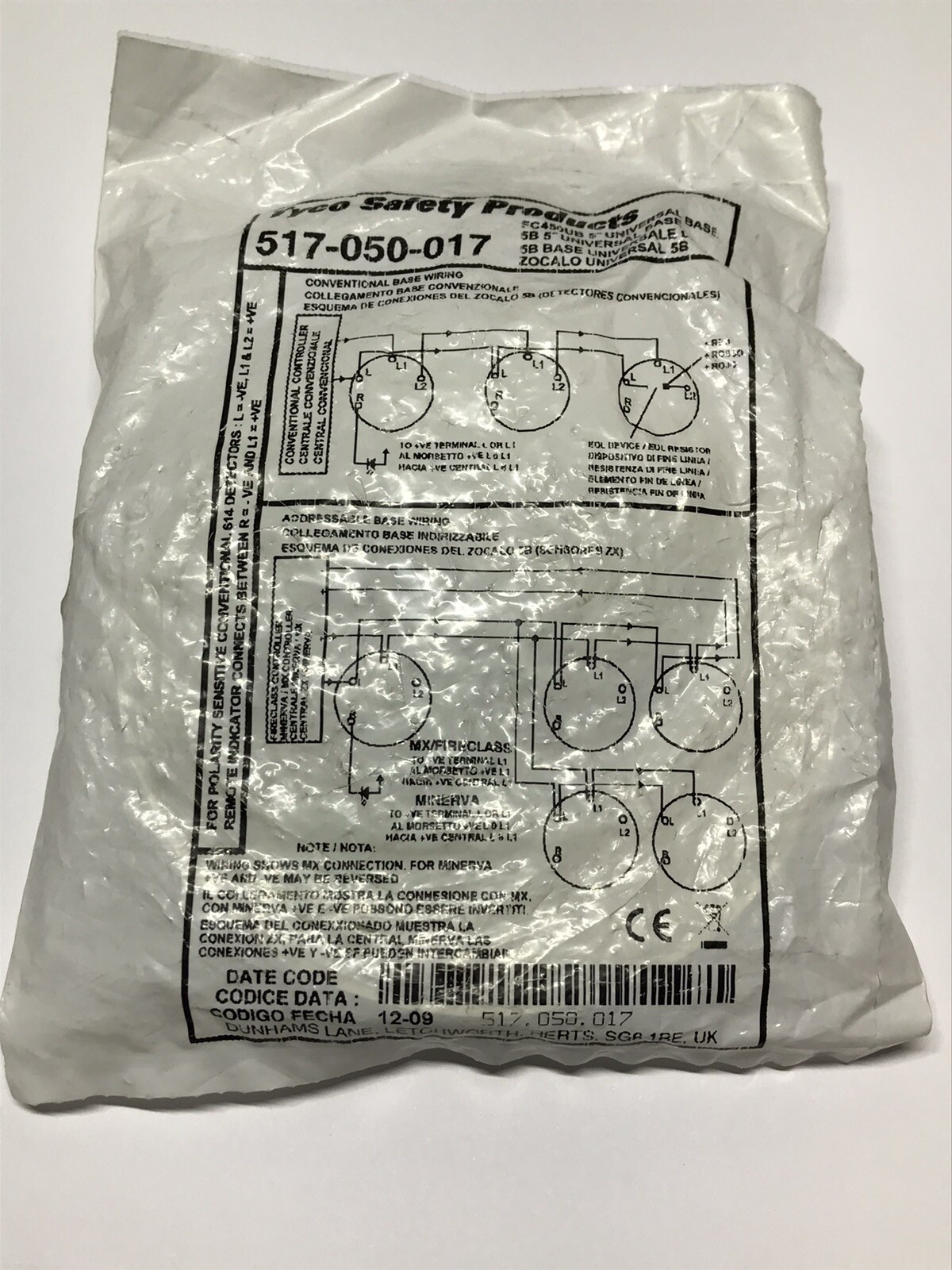 Tyco 5B 5" Universal Detector Base - FC450UB - 517-050-017 517.050.017 ...