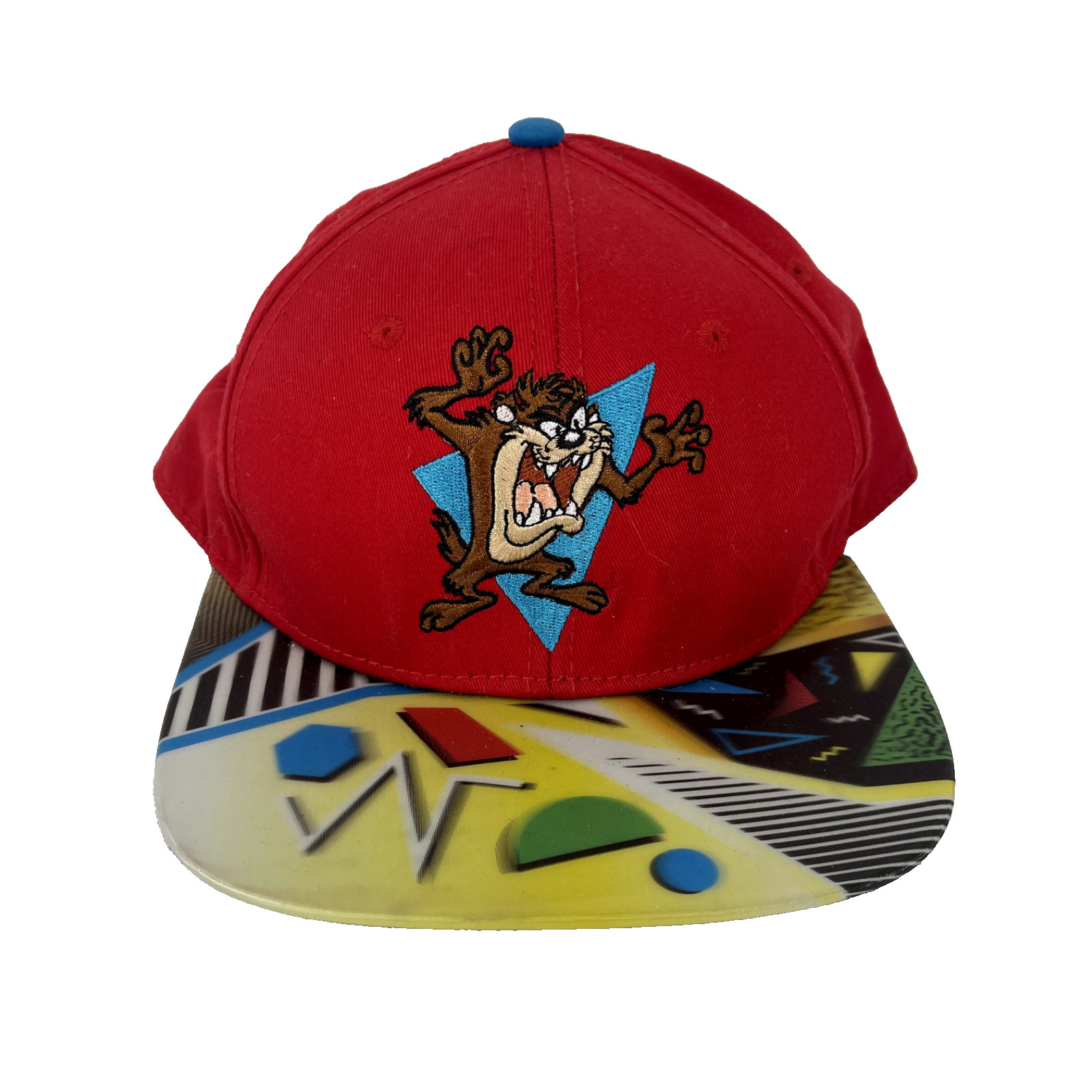 Looney Tunes TAZ Tasmanian Devil Red Snap Back Hat Ca… - Gem