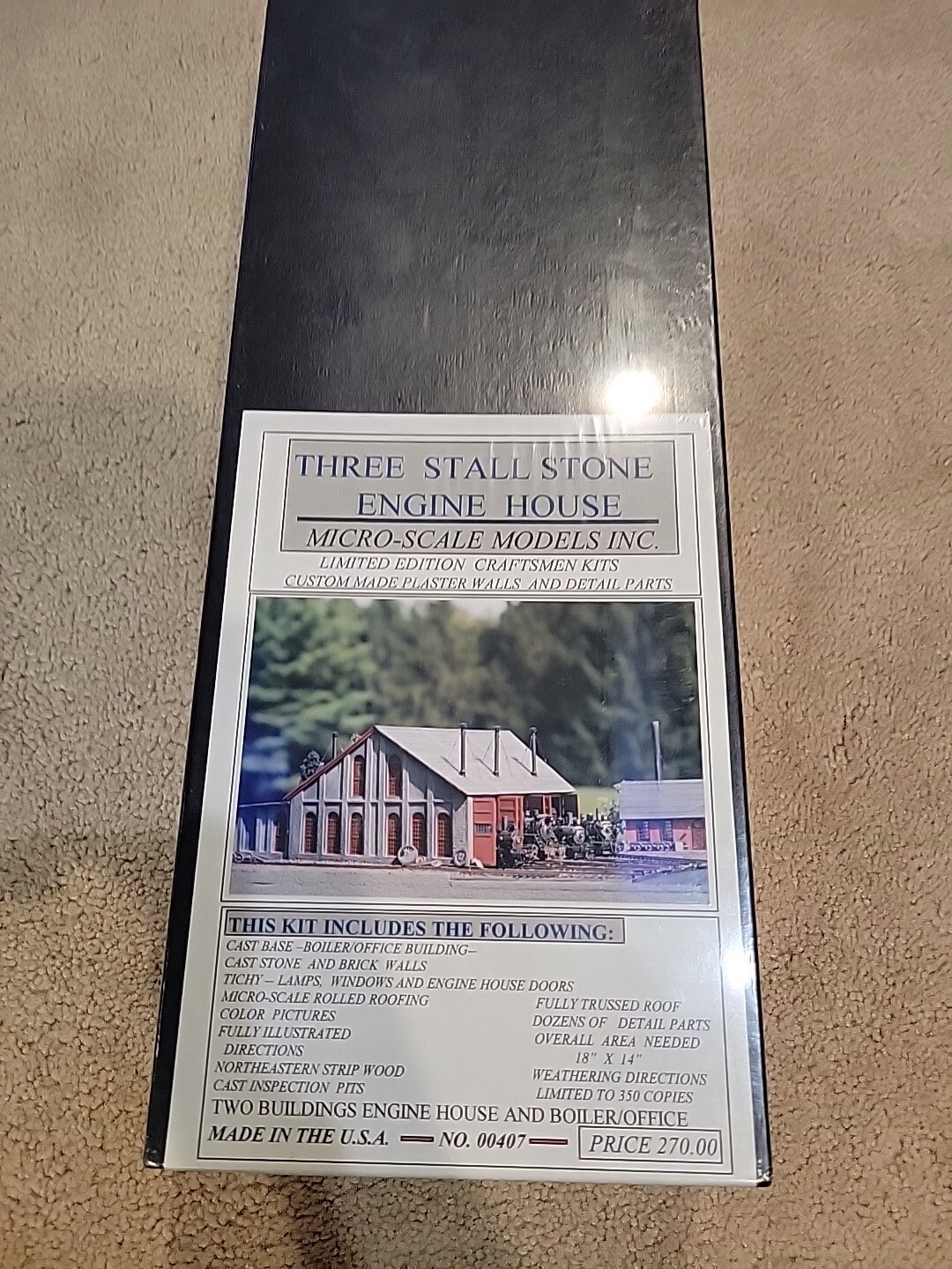 HO MICRO SCALE MODELS LIMITED EDITION THREE STALL ENGINE HOUSE MODEL ...