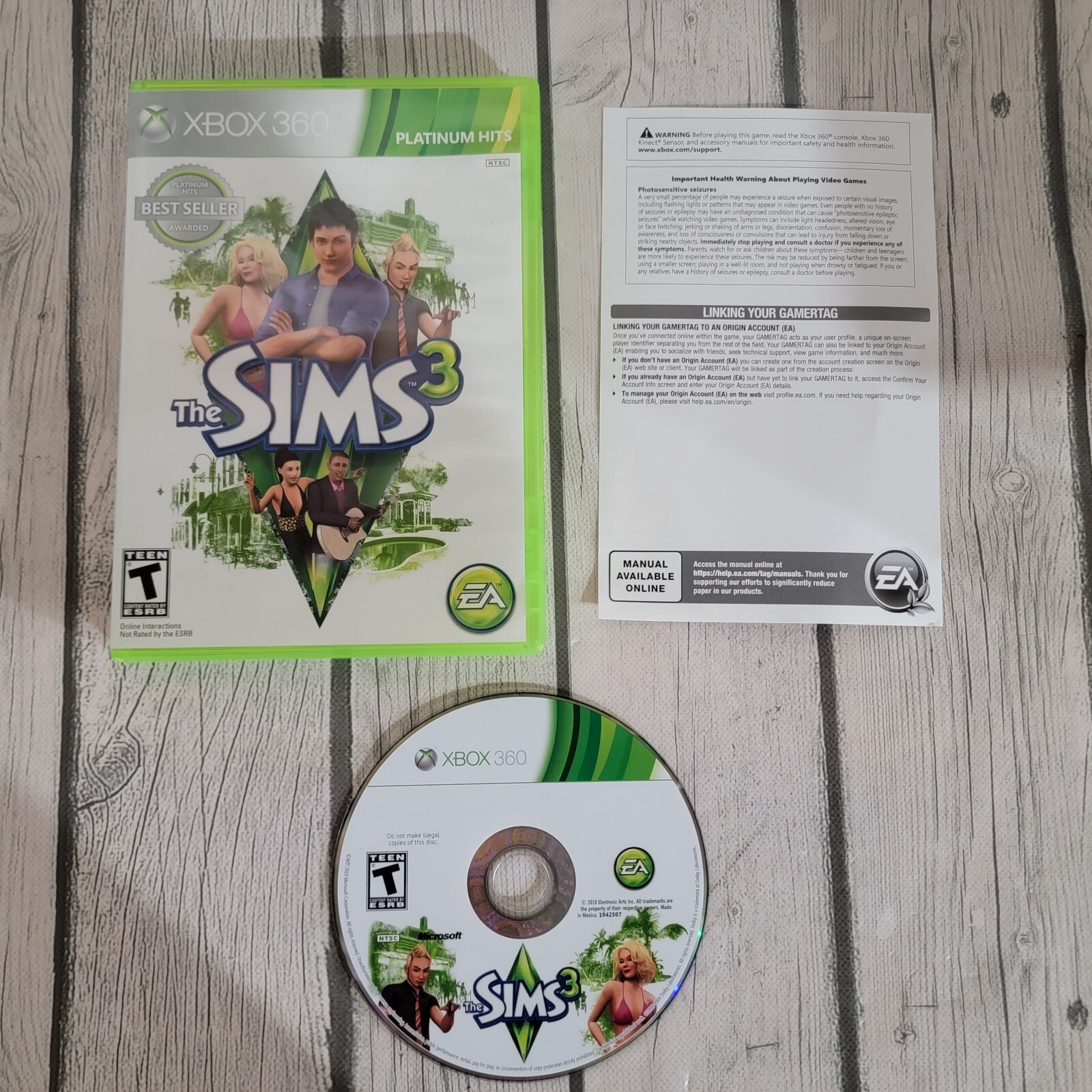 The Sims 3 (Xbox 360, 2012, Platinum Hits) - No Manual - Tested ...