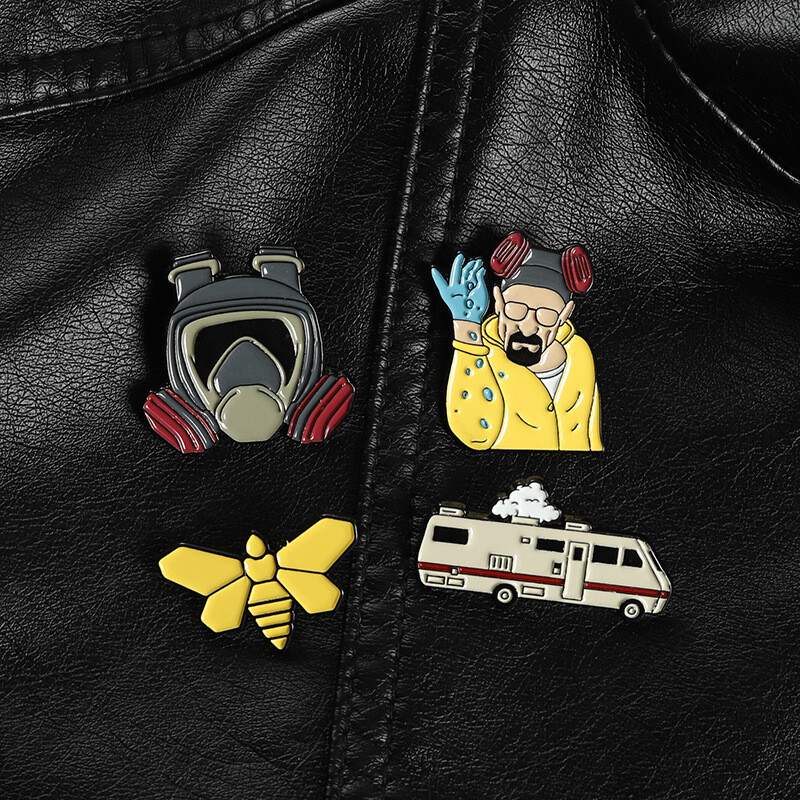 Breaking Bad Enamel Pins Backpack Bag Collar Lapel Badges Metal Cartoon ...