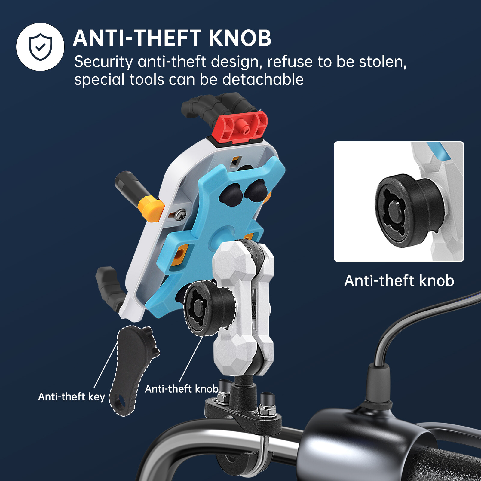 Phone Holder Colourful Motorbike E-bike Shock Absorbing Mobile Phone ...