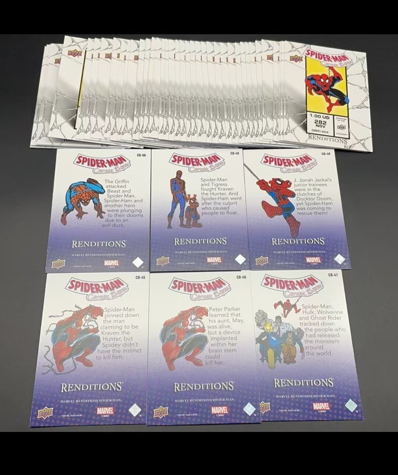2024 Upper Deck Marvel SPIDER-MAN Renditions CORNER BOX Insert complete ...