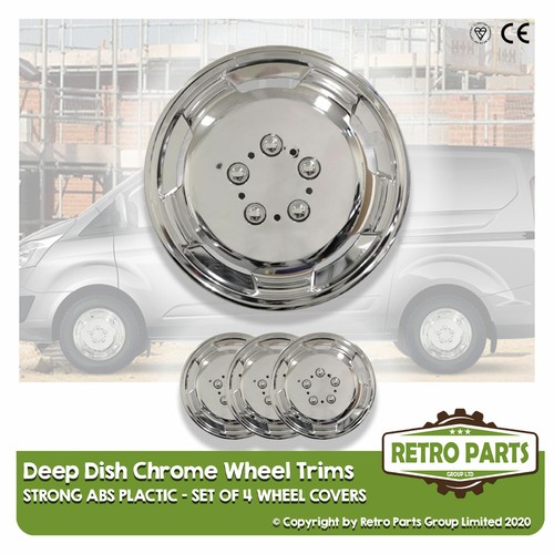 15 inch Chrome Deep Dish Van Wheel Trims for Citroen Vans Hub Caps ...
