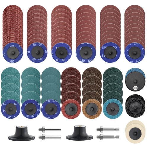 110Pcs Die Grinder Sanding Disc Set, 2 inch Roloc Disc with 1/4 inch ...
