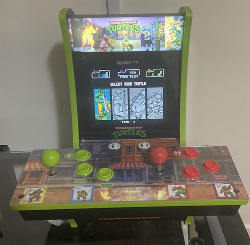 Arcade1UP Teenage Mutant Ninja Turtles Countercade 2 Games in 1 Cabinet ...