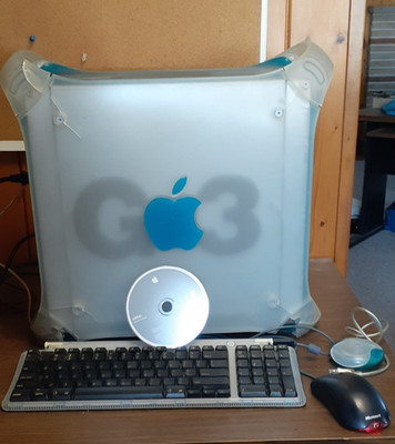 Apple Power Macintosh G3 PowerPC Blue/White 300mhz, Keyboard, Mouse OS ...