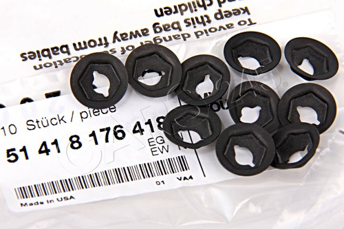 Genuine BMW General Purpose Body Retaner Hex Nut Grommet 10 Pcs ...