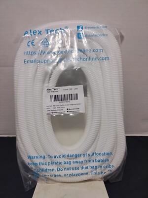 Alex Tech 25 ft - .5 Inch Split Wire Loom Tubing Wire Conduit – White ...