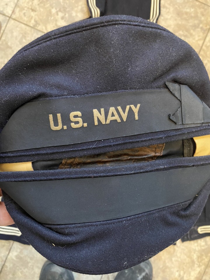 RARE ID’d Lot WW2 U.S NAVY Uniform + PEA COAT ARMY MILITARY Ruptured ...