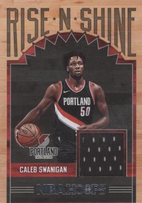 2017-18 Panini NBA Hoops - Rise N Shine Memorabilia Caleb Swanigan #RS ...