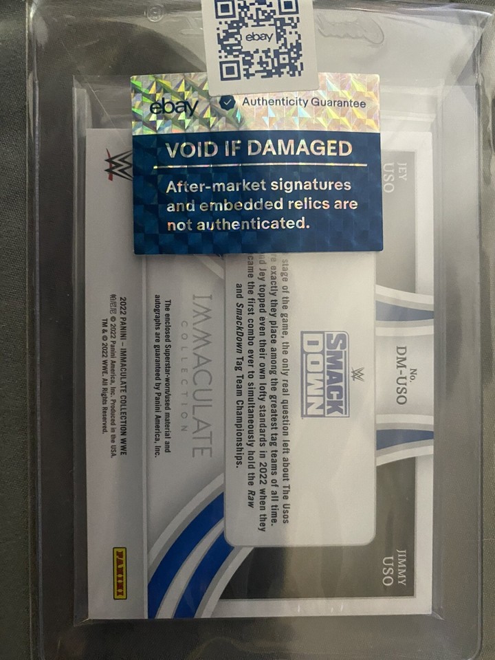 2022 Panini Immaculate Uso Dual Patch Auto 09/10 | eBay