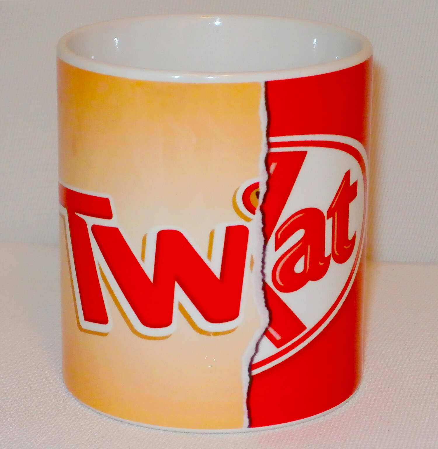 Funny Tw@t Chocolate Bar Wrapper Mug Can Personalise Rude Twix Choc ...