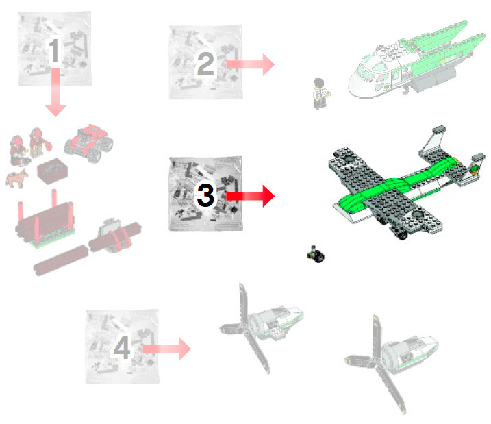 LEGO 60021 Cargo Heliplane - NEW SEALED BAG #3 ONLY - City Cargo ...
