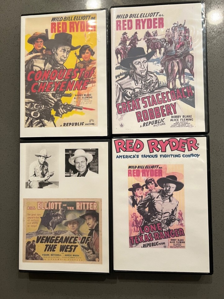 17 DVD-R Lot Wild Bill Elliot Red Ryder Tex Ritter RARE Western | eBay