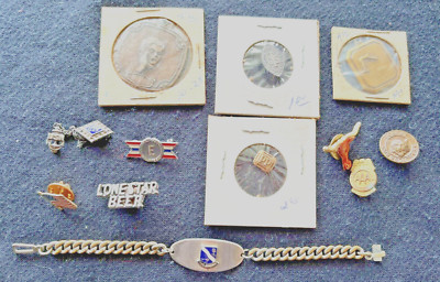 12 VTG ANT VTG PINS, BRACELET, USN, BEER, ETC. ASSORTMENT | eBay
