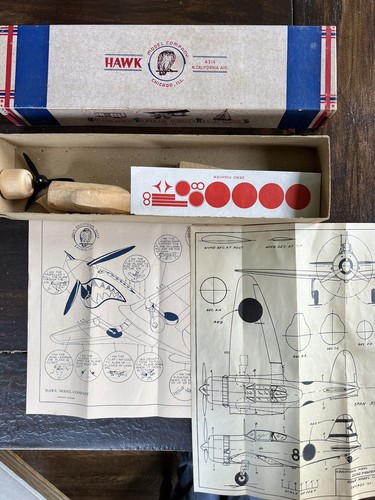 Hawk Model Company Chicago Model Airplane “ZERO” Kit Antique Complete ...