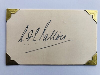 WWII Admiral Sir Arthur Palliser - UK Royal Navy - original signature ...