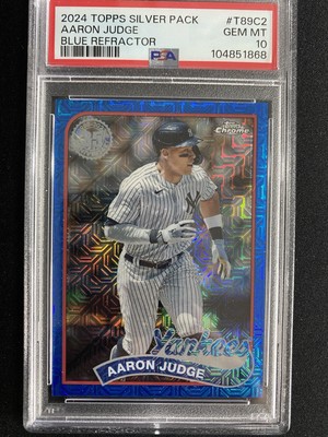 2024 Topps Silver Pack Aaron Judge Blue Refractor /150 PSA 10 | eBay