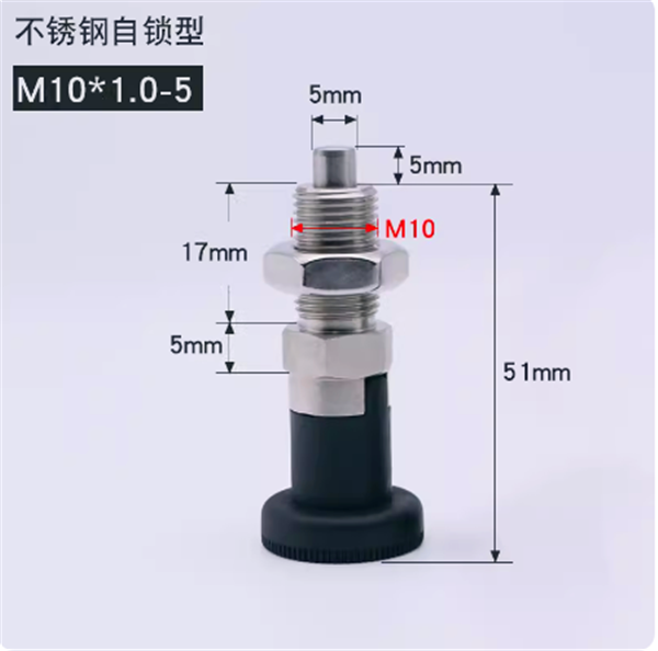 M10-M16 M20 Knob Spring Plunger GN617 Indexing Pin, Reset or Self ...