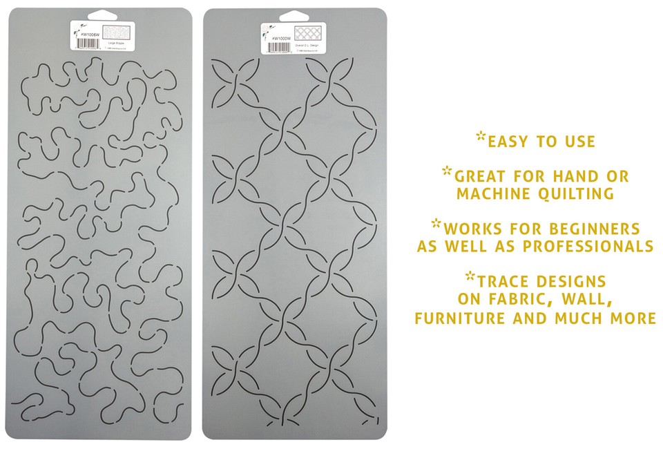 Quilting Stencil Simple Stipple Quilt Patterns & Floral Weave Quilters ...