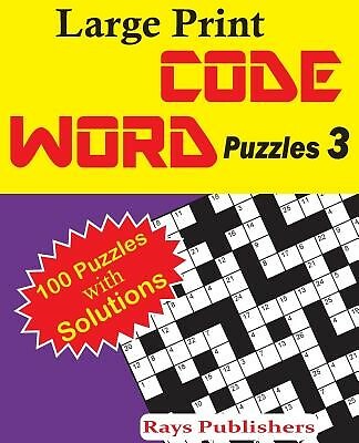 Large Print Code Word Puzzles 3 by Rays Publishers -Paperback | eBay ...