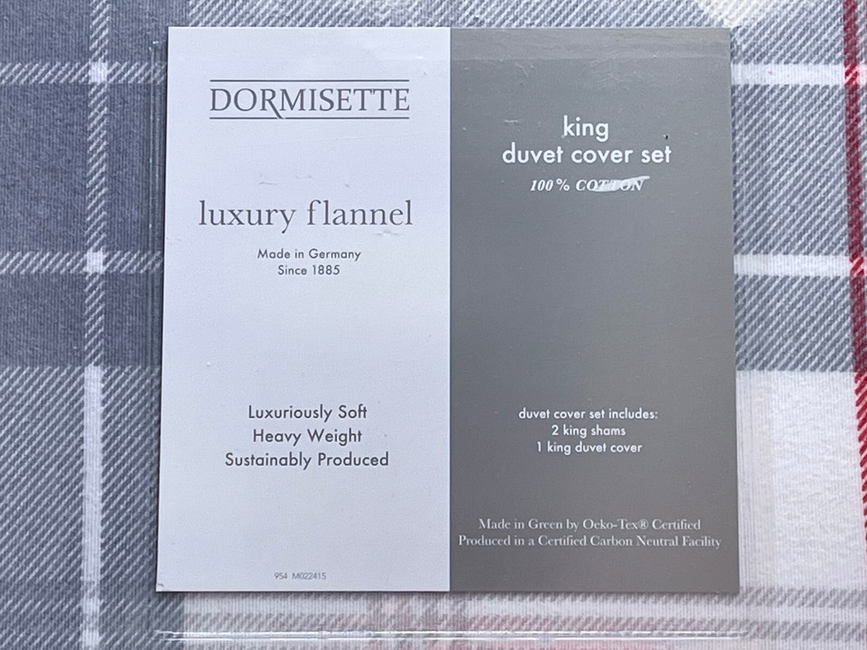 Dormisette Luxury German Flannel KING Size Duvet & Shams Set - 100% ...