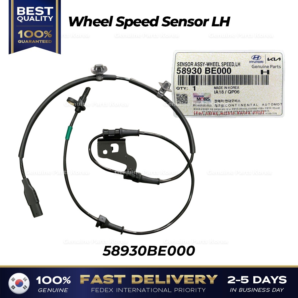 ⭐Genuine⭐ Wheel Speed Sensor LH 58930BE000 for Hyundai Kona | eBay
