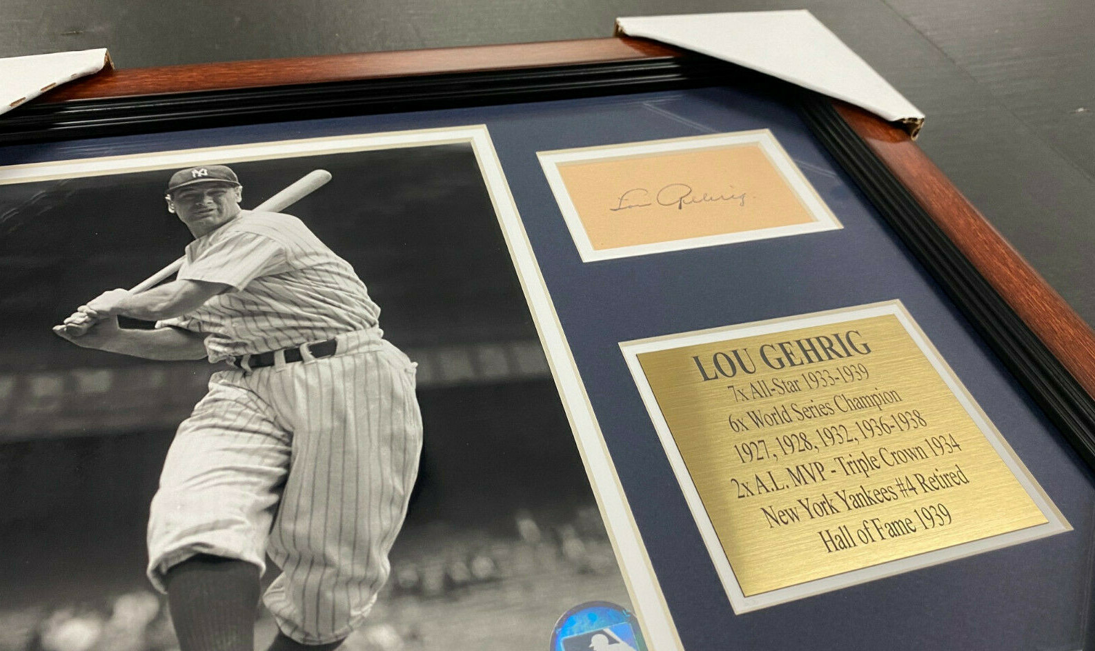LOU GEHRIG Autographed Cut Signature Facsimile Reprint Framed 8x10 ...