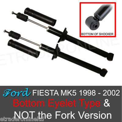 Ford Fiesta MK5 Rear Shock Absorbers x 2 1999 -2002 Pair Shockers ...