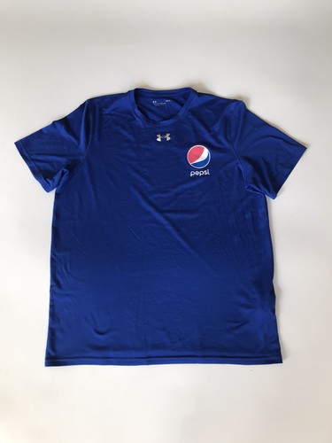 Under Armour Mens Pepsi Shirt Blue Medium Polyester PepsiCo Uniform ...