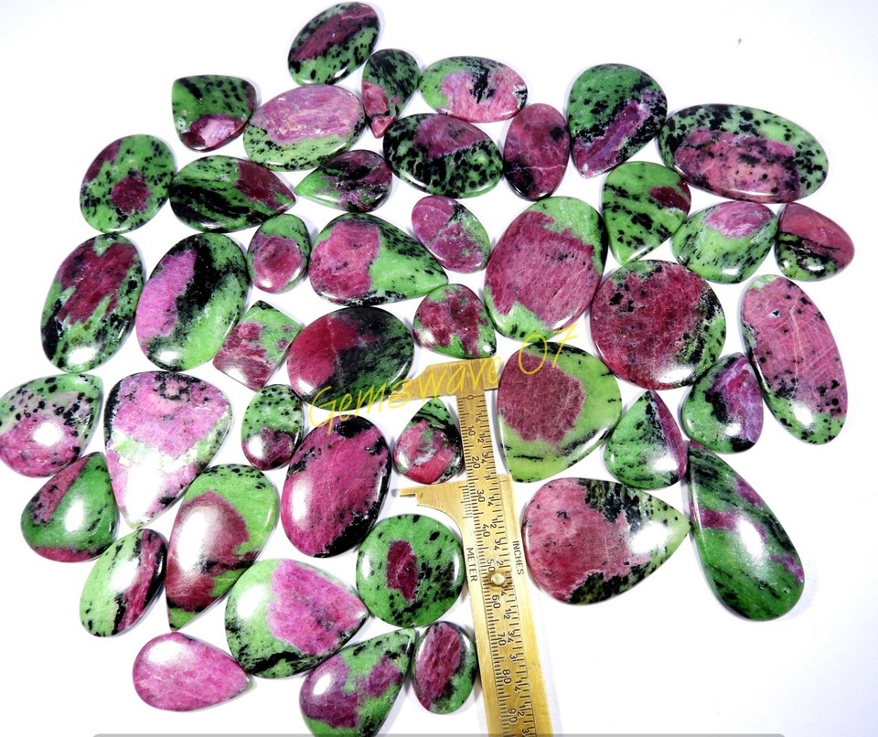 Green Red Ruby Zoisite Cabochon Wholesale Lot 11 Pcs 500 Cts Natural Gemstone | eBay