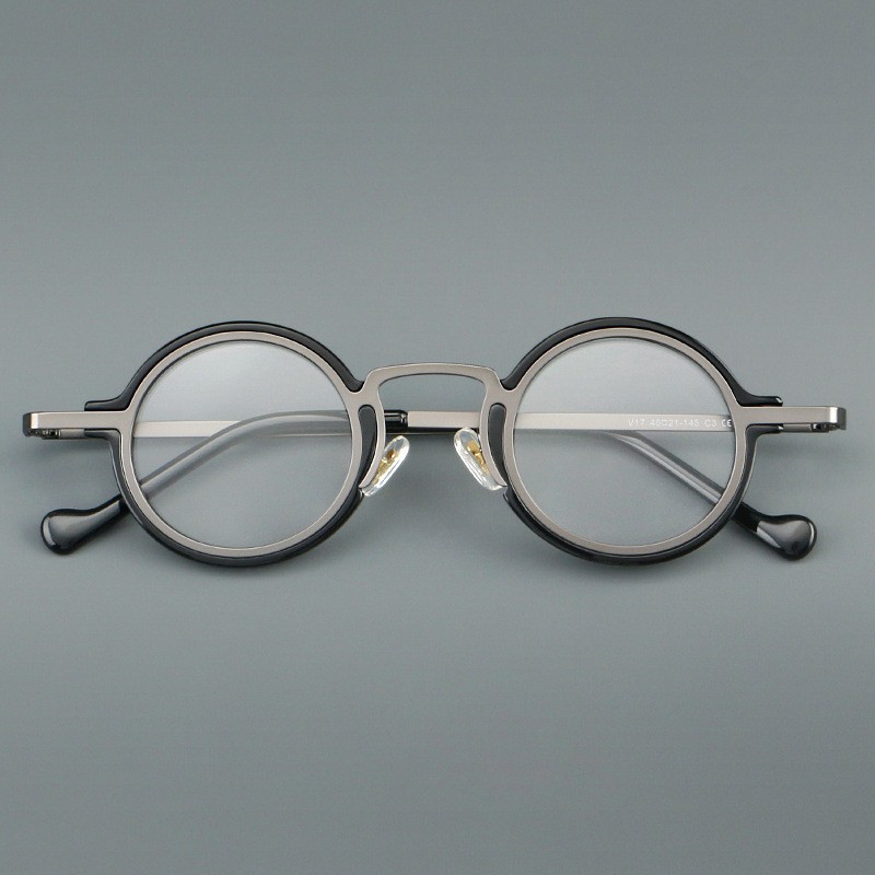 Deluxe Small Round Retro Eye Glasses Full Rim Retro Clear lenses ...