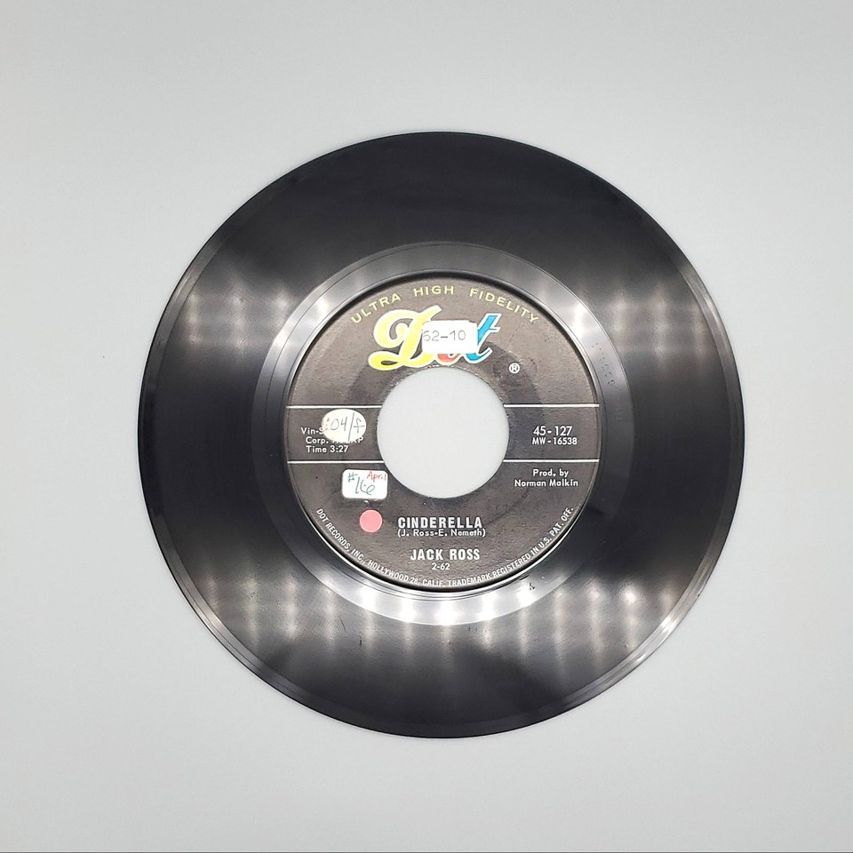 Jack Ross Happy Jose / Cinderella Single Record Dot Records 1964 45-127 ...