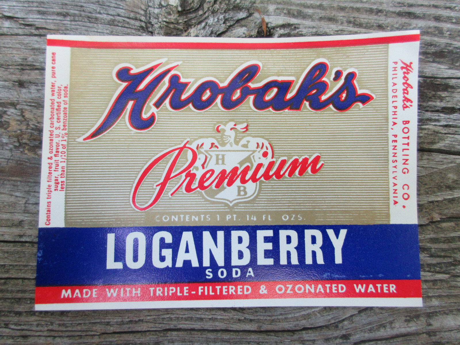 *NEW* Hrobak's Premium Loganberry Soda Antique Vintage Soda Beverage ...